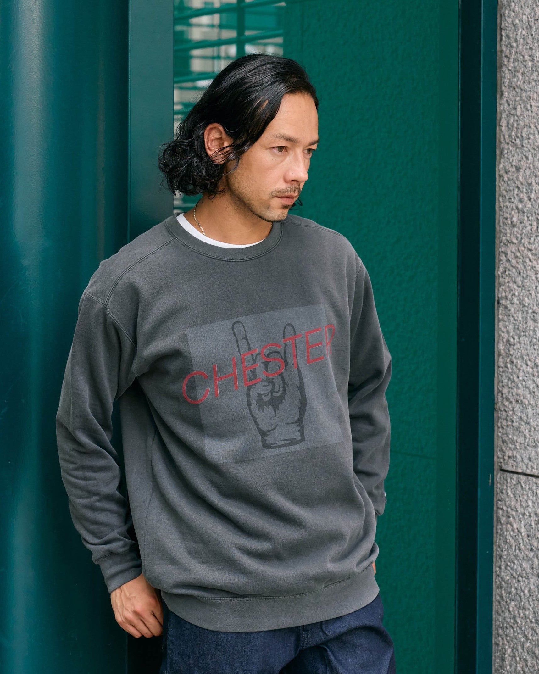 -Franky-（ﾌﾗﾝｷｰ）ピグメント後染 裏起毛スウェット – Chester